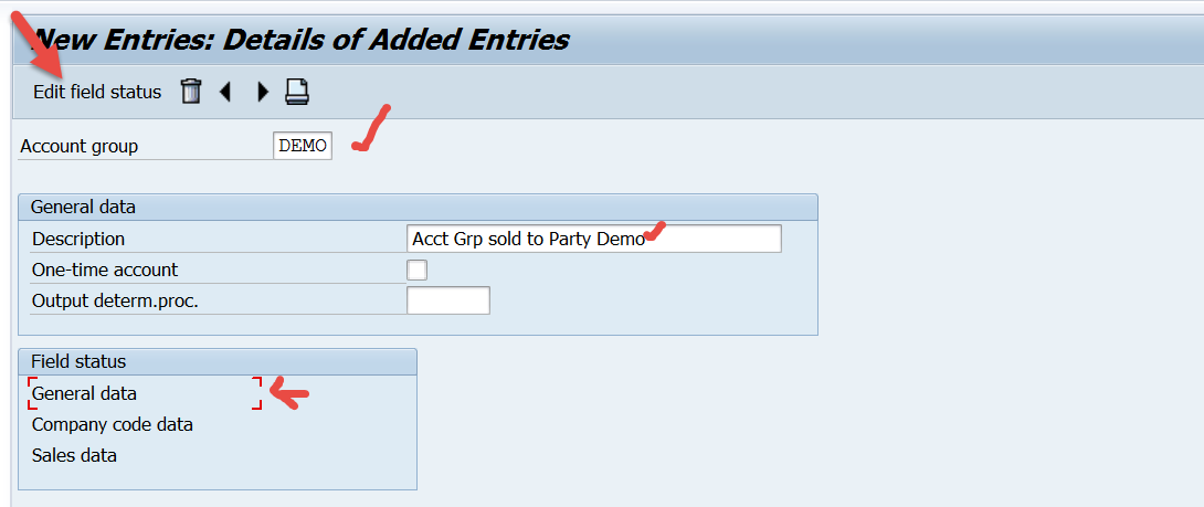 Creating Customer Account Group – SAPCODES