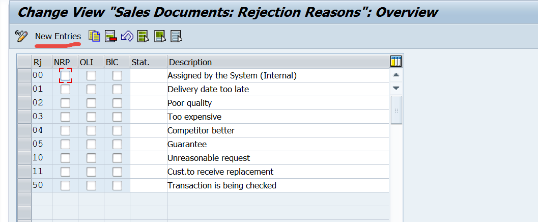 Rejection Reason in SD – SAPCODES