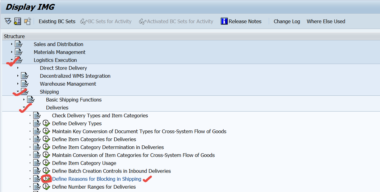 Block Reason for Delivery – SAPCODES