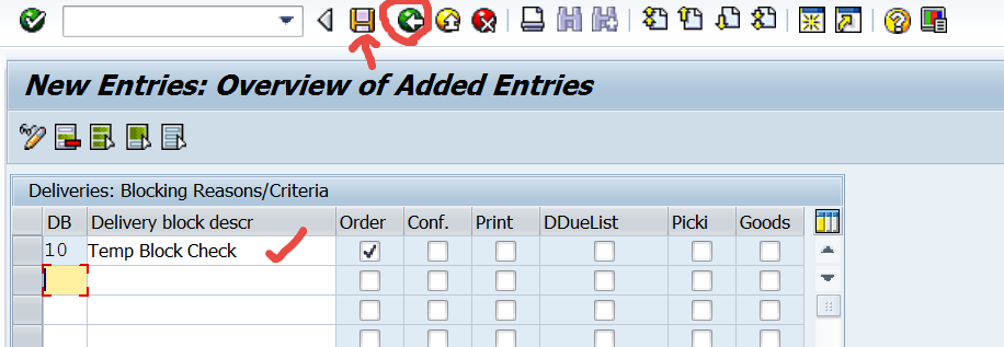 Block Reason for Delivery – SAPCODES