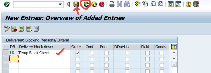Block Reason for Delivery – SAPCODES