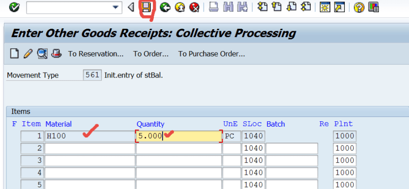 Goods Receipt – SAPCODES