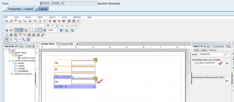 Displaying text field(s) & Calling Adobe Form Programatically – SAPCODES