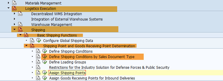 Process to determine shipping point in SD – SAPCODES