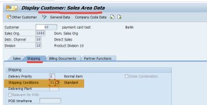Process to determine shipping point in SD – SAPCODES