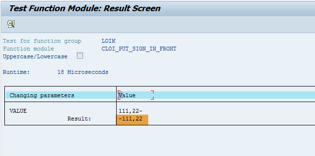 Function Module that puts -ve sign in front of the number – SAPCODES