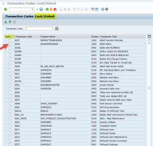 Lock/Unlock TCodes in SAP – SAPCODES