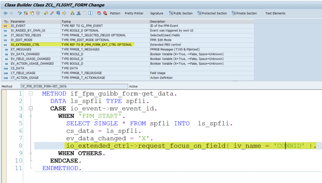Focus on Form UIBB field- OVP Application – SAPCODES