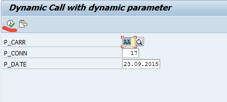 Dynamic call to FM with PARAMETER-TABLE – SAPCODES