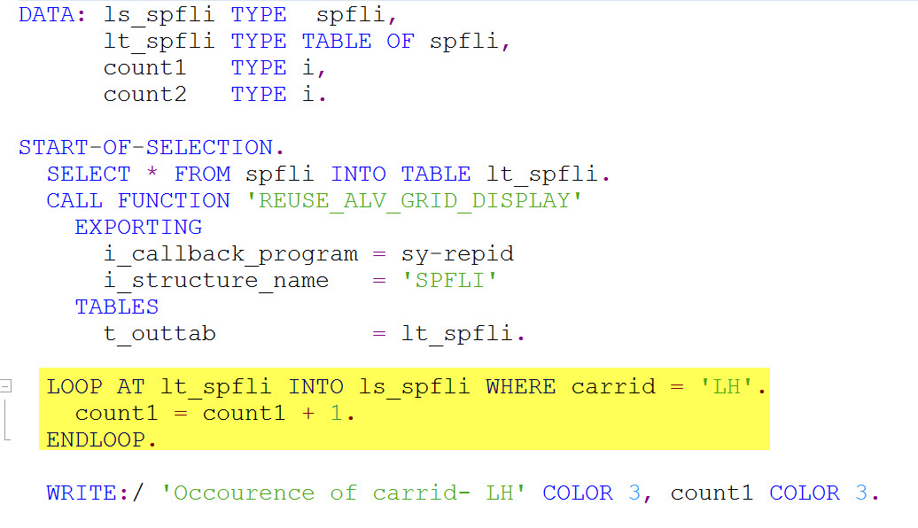 REDUCE Operator in ABAP- Use1 – SAPCODES