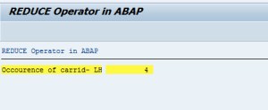 REDUCE Operator in ABAP- Use1 – SAPCODES