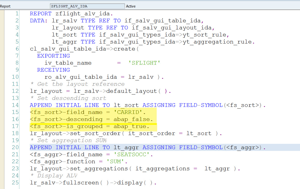 ALV with IDA(ALV on HANA)-9 – SAPCODES