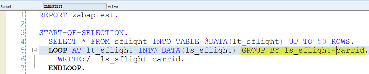 Internal Table with Group By – SAPCODES