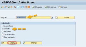 Report Variant Transport – SAPCODES