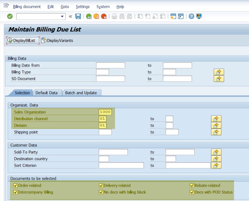 Report Variant Transport – SAPCODES