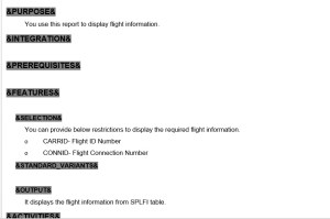 Report Documentation – SAPCODES