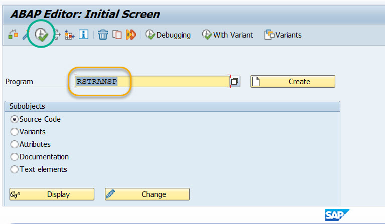Report Variant Transport – SAPCODES