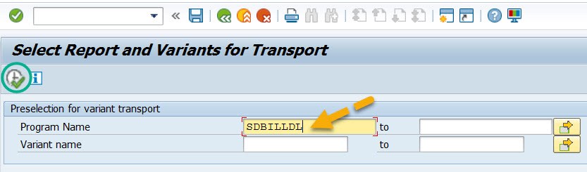 Report Variant Transport – SAPCODES
