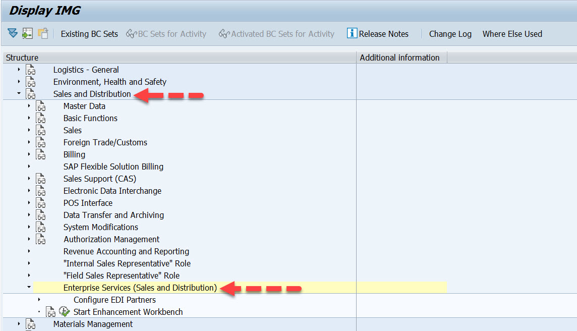 Switch Assigned to IMG Node – SAPCODES