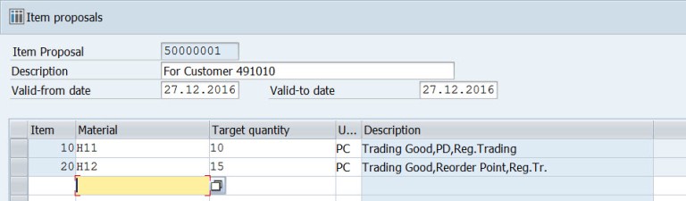 Item Proposal in SAP SD – SAPCODES