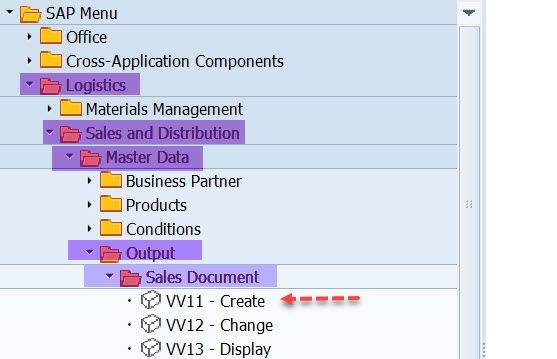 Condition Records for Sales Document Output – SAPCODES