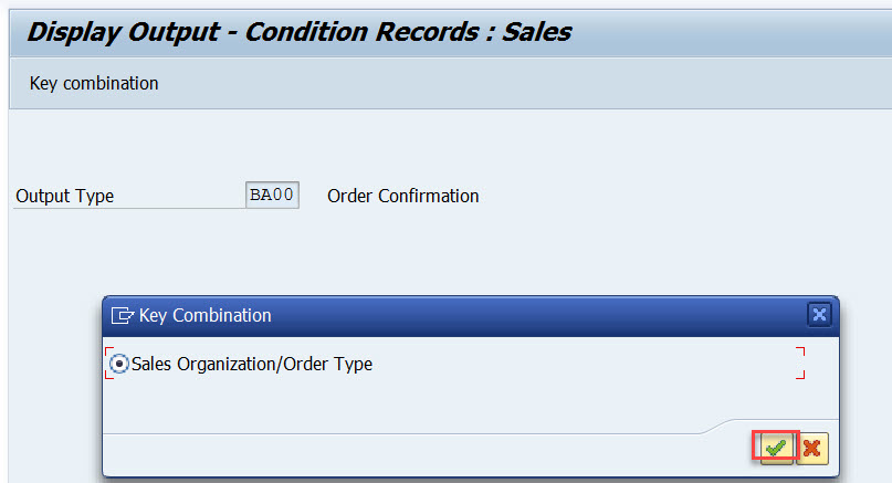 Condition Records for Sales Document Output – SAPCODES