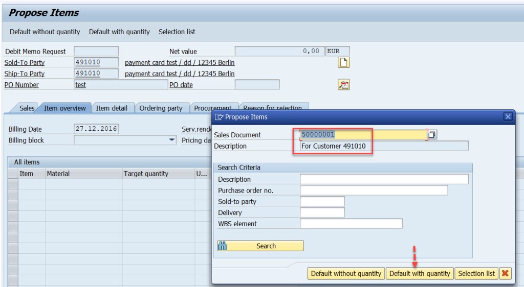 Item Proposal in SAP SD – SAPCODES
