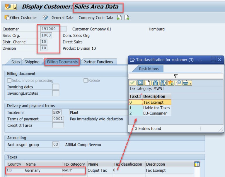 Tax Determination in SAP SD – SAPCODES
