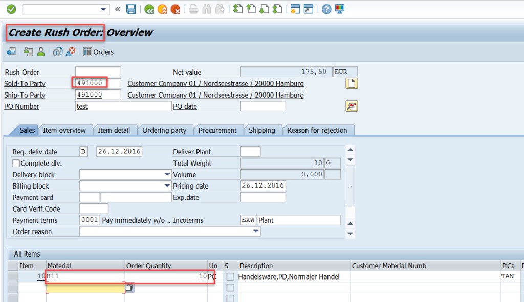 Rush Order in SAP SD – SAPCODES