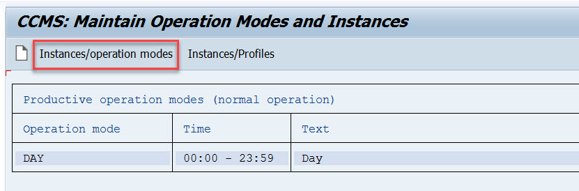 Set Operation Mode in SAP System – SAPCODES
