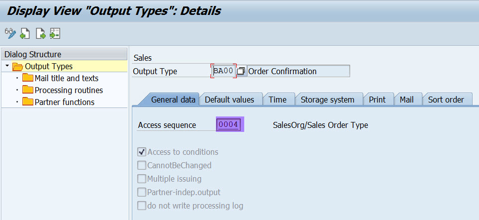 Condition Records for Sales Document Output – SAPCODES