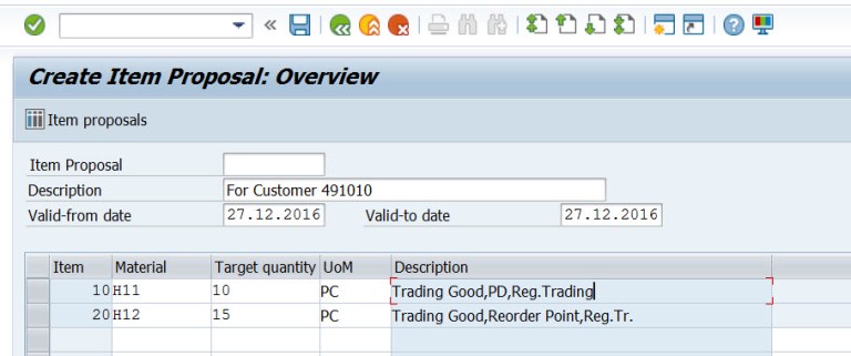 Item Proposal in SAP SD – SAPCODES