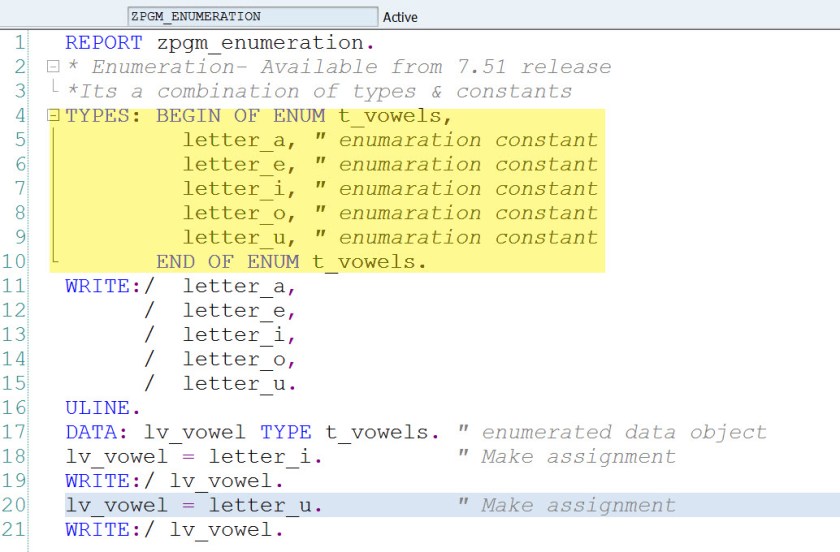 2-Enumeration in ABAP 7.51 – SAPCODES