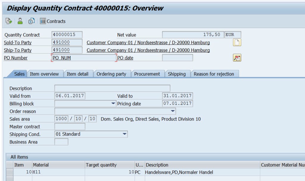 Contract Create Using BAPI-BAPI_CONTRACT_CREATEFROMDATA – SAPCODES