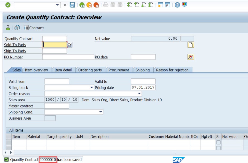 Contract Create Using BAPI-BAPI_CONTRACT_CREATEFROMDATA – SAPCODES