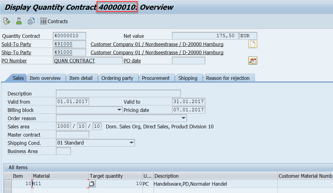 Contract Create Using BAPI-BAPI_CONTRACT_CREATEFROMDATA – SAPCODES