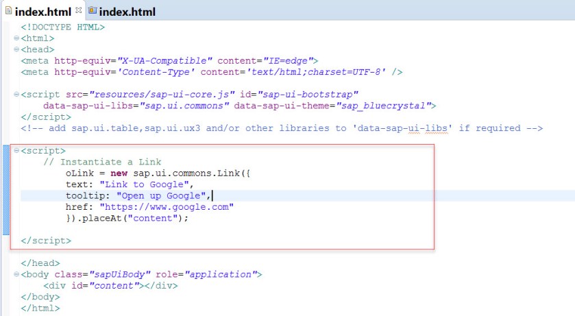 UI5- Link – SAPCODES