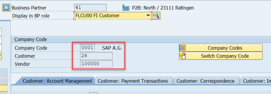 Synchronization between BP->CUSTOMER or BP->VENDOR – SAPCODES