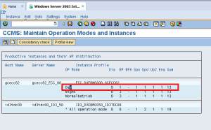 Operation mode – SAPCODES