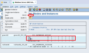 Operation mode – SAPCODES