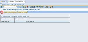 Operation mode – SAPCODES