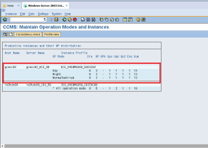 Operation mode – SAPCODES