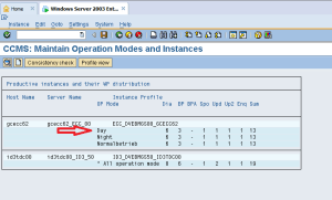 Operation mode – SAPCODES