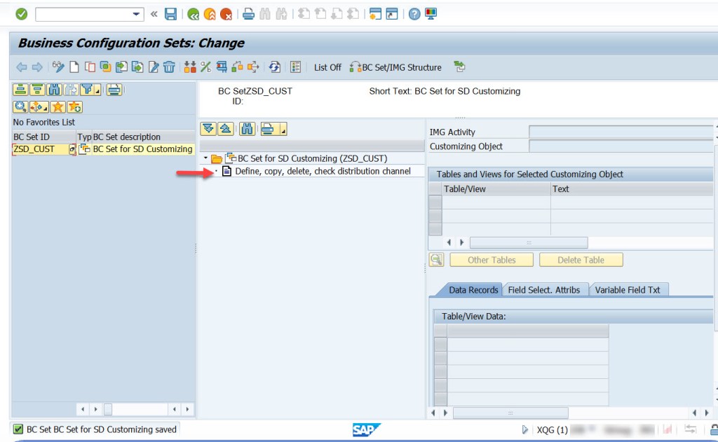Business Configuration Set- BC Set – SAPCODES