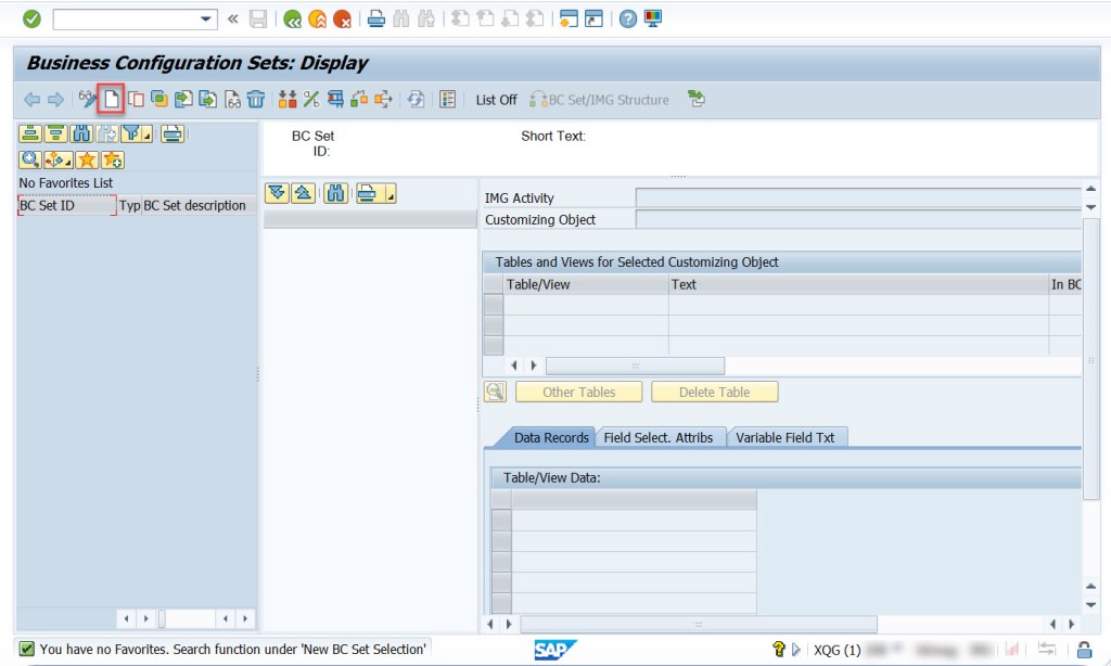 Business Configuration Set- BC Set – SAPCODES