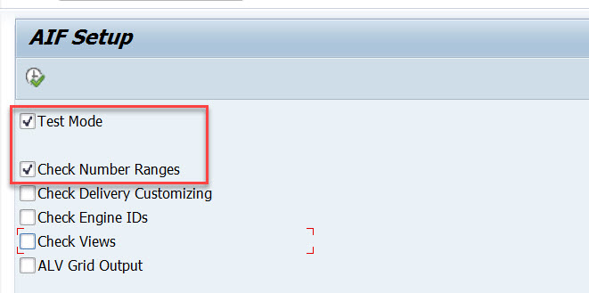 AIF SET UP – SAPCODES