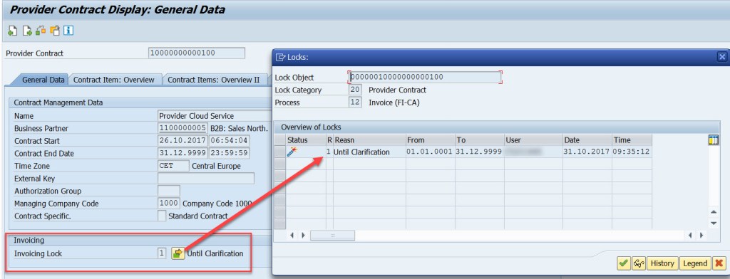 Invoicing Locks in Provider Contract/Contract Account in FICA – SAPCODES