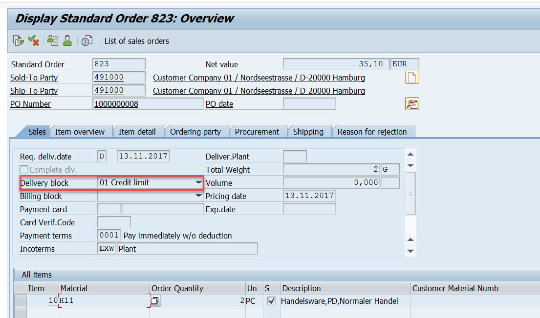 SD Delivery Block Report – SAPCODES