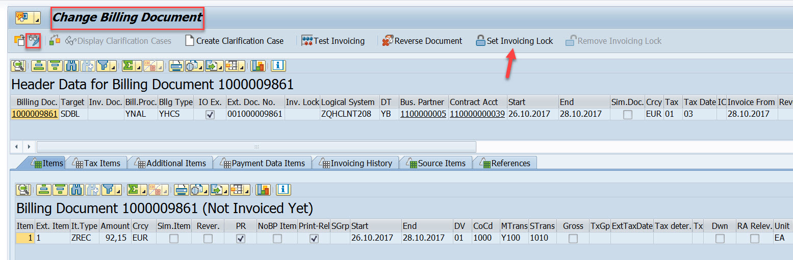 Invoicing Lock in Convergent Invoicing – SAPCODES