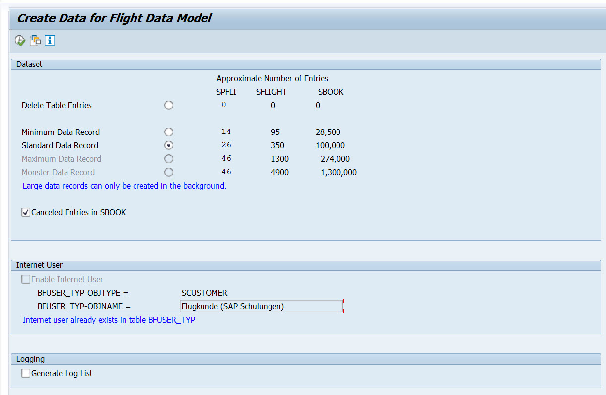Flight Model Data Generation – SAPCODES